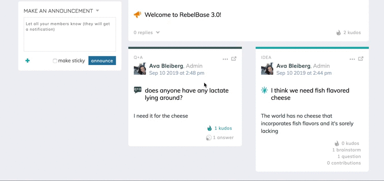 How do you delete a post, announcement, offer, question, or idea ...